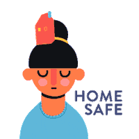 Art Stay Safe Sticker by Rory for iOS & Android | GIPHY