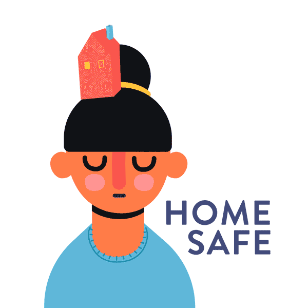 Art Stay Safe Sticker by Rory for iOS & Android | GIPHY