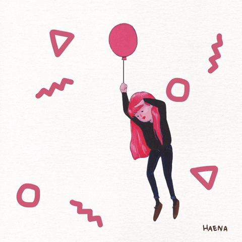 Girl Flying GIF by haenaillust - Find & Share on GIPHY