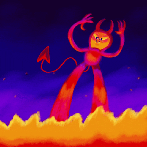 Devil Burn GIF by KAT BALL - Find & Share on GIPHY
