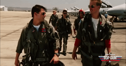 Top Gun High Five Animated Gif