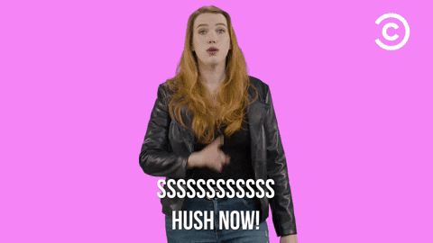 Hush-now GIFs - Get the best GIF on GIPHY