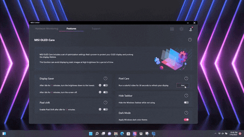 MSI OLED Care: Taking Care of your OLED display easily | MSI Global ...