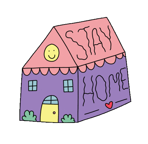 Stay Home Sticker by nicolle velcro for iOS & Android | GIPHY