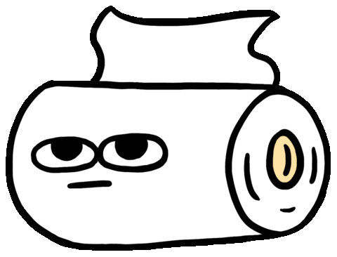 Toilet Paper Head Sticker by Esmile Studio for iOS & Android | GIPHY