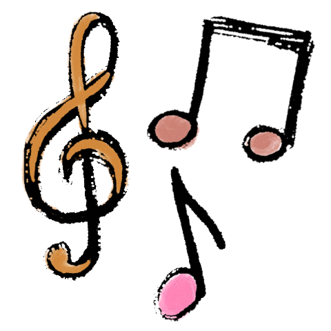 Notes Singing Sticker by Courtney Shields for iOS & Android | GIPHY