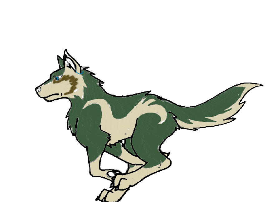Transparent Running Wolf Gif