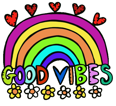 Good Vibes Heart Sticker by Jelene for iOS & Android | GIPHY