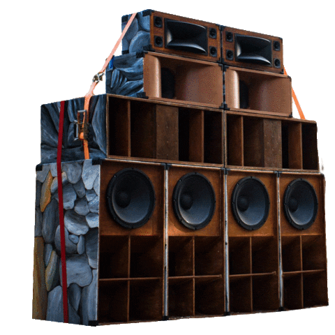 Sound System Party Sticker by ATTILA MUZIC for iOS & Android | GIPHY