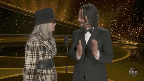 Keanu Reeves Clapping GIF by The Academy Awards - Find & Share on GIPHY