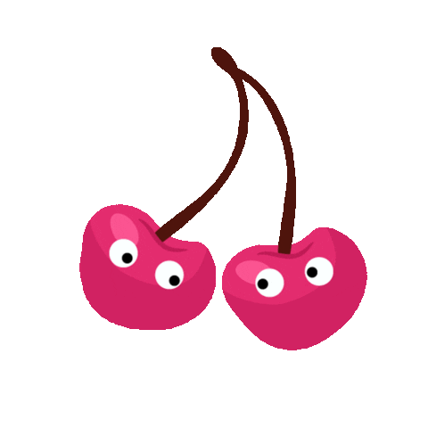 Sour Cherry Fight Sticker by Kim Campbell for iOS & Android | GIPHY