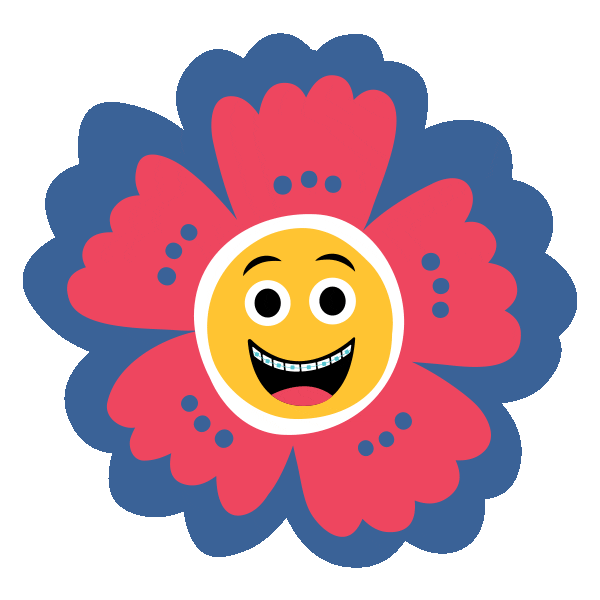 Flower Emoji Sticker by Wildflower Orthodontics for iOS & Android | GIPHY