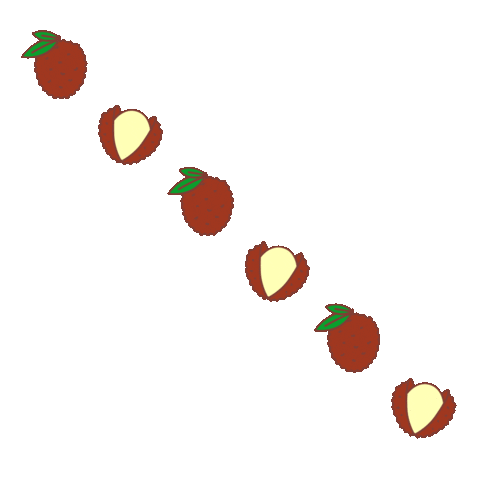 Fruit Lychee Sticker by apieu for iOS & Android | GIPHY