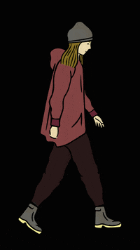 Girl Walking Away In Dress Gif