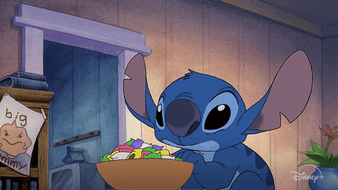 Stitch Eating Cake Gif
