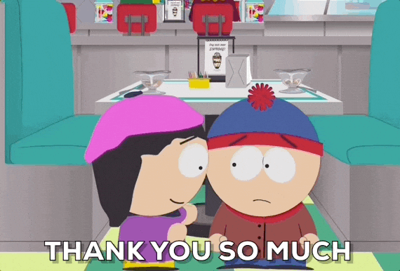 South Park Thanks Gif