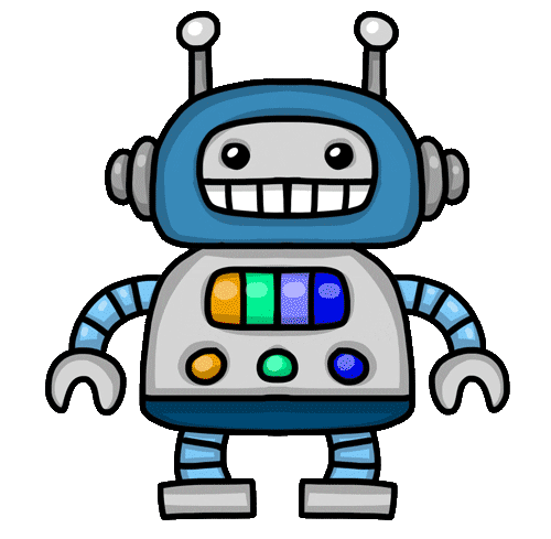 Rainbow Robot Sticker by Garbi KW for iOS & Android | GIPHY