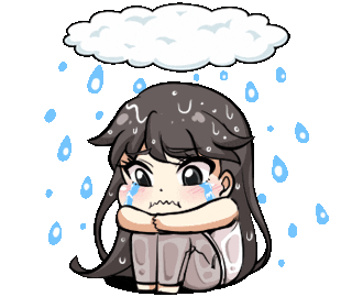 Girl Crying In The Rain Gif