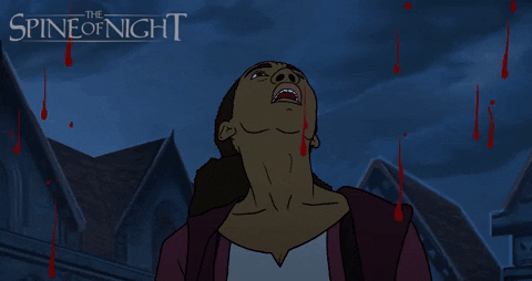 Raining Blood Rain GIF by The Spine of Night - Find & Share on GIPHY