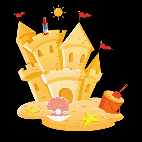Sand Castle Beach GIF by JJs Manöverschluck - Find & Share on GIPHY