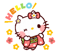 Hello Kitty Wave Gif