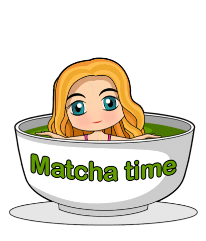 Matcha Time Sticker by Dafna May for iOS & Android | GIPHY