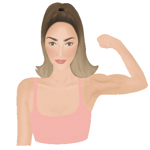 Flex Muscles Sticker by Lindsey Harrod for iOS & Android | GIPHY