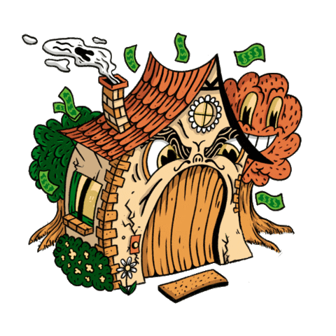 Money House Sticker by PUSHER for iOS & Android | GIPHY