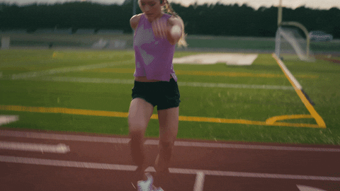 Girl Running In Field Gif