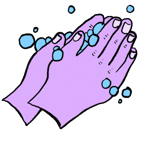 Wash Hands Virus Sticker by Vienna Pitts for iOS & Android | GIPHY