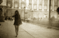 Girl Walking Away In Dress Gif