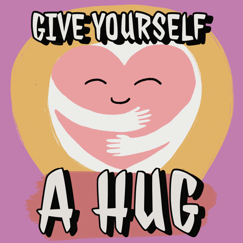 Love Yourself Hug GIF by Fox Fisher - Find & Share on GIPHY