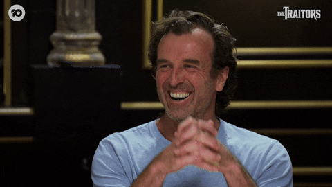 Happy Laugh GIF by The Traitors Australia - Find & Share on GIPHY
