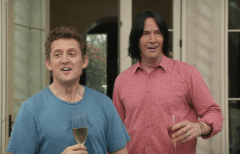 Bill Og Ted Woah Gif BILL & TED'S BEST BROMANTIC MOMENTS | MGM