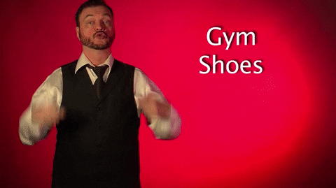 Sign Language Gym Shoes GIF by Sign with Robert - Find & Share on GIPHY
