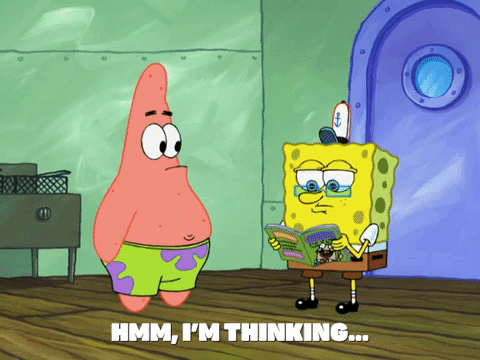 Patrick Thinking Gif
