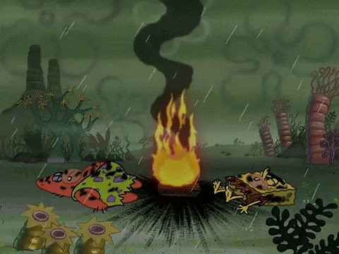 Spongebob Campfire Gif