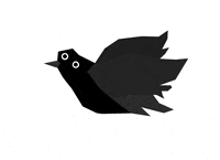 Flying Crow Cartoon