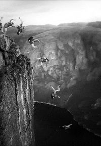 Person Falling Off Cliff Gif