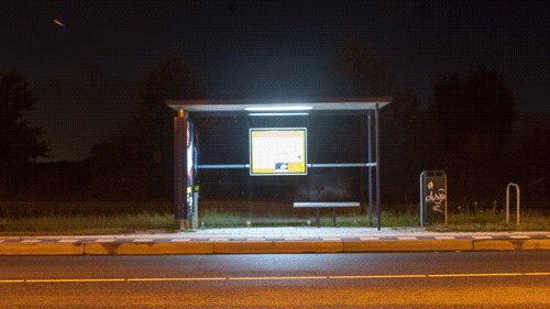 Bus Stop Night GIF by scenes - Find & Share on GIPHY