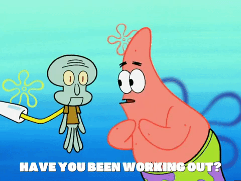 Spongebob And Patrick Working Out