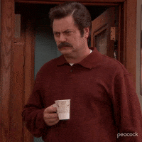 Ron Swanson Giddy Gif