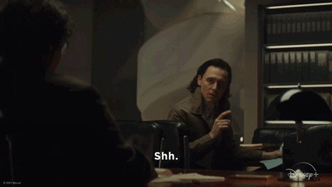 Be Quiet Tom Hiddleston GIF by Marvel Studios - Find & Share on GIPHY