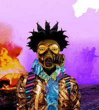 Running Away From Explosion Gif