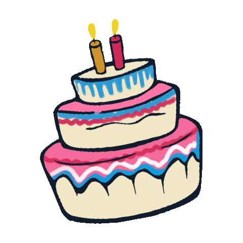 Cake Happy Birthday Girl Sticker by Creative Hatti for iOS & Android ...