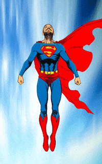 Superman Flying Away Gif