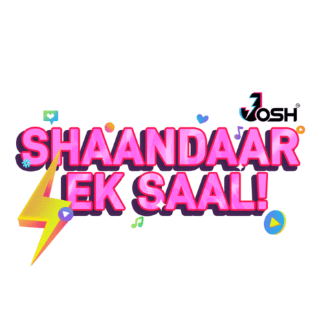 One Year Ek Number Sticker by Official Josh App for iOS & Android | GIPHY
