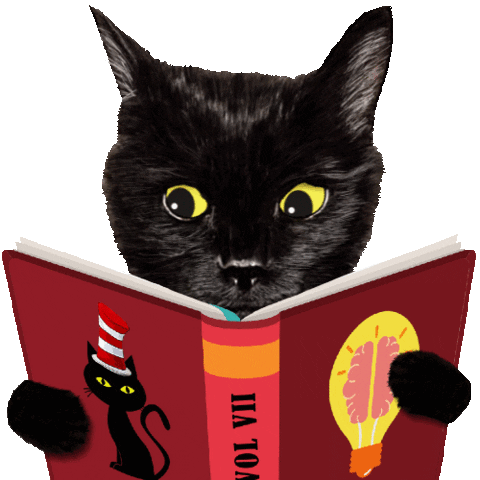 Cat Reading Gif
