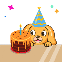 Dog Birthday Cake Gif