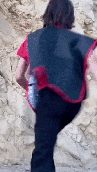 Girl Falling Off Cliff Gif